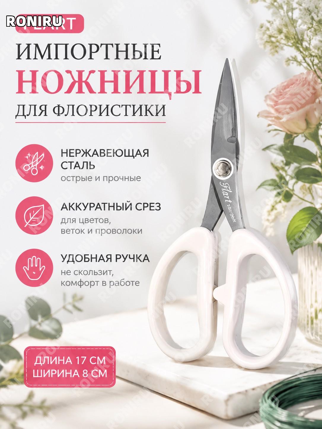 Ножницы для флористики FLART из нержавеющей стали, импортные цветочные ножницы для букетов и композиций для дома