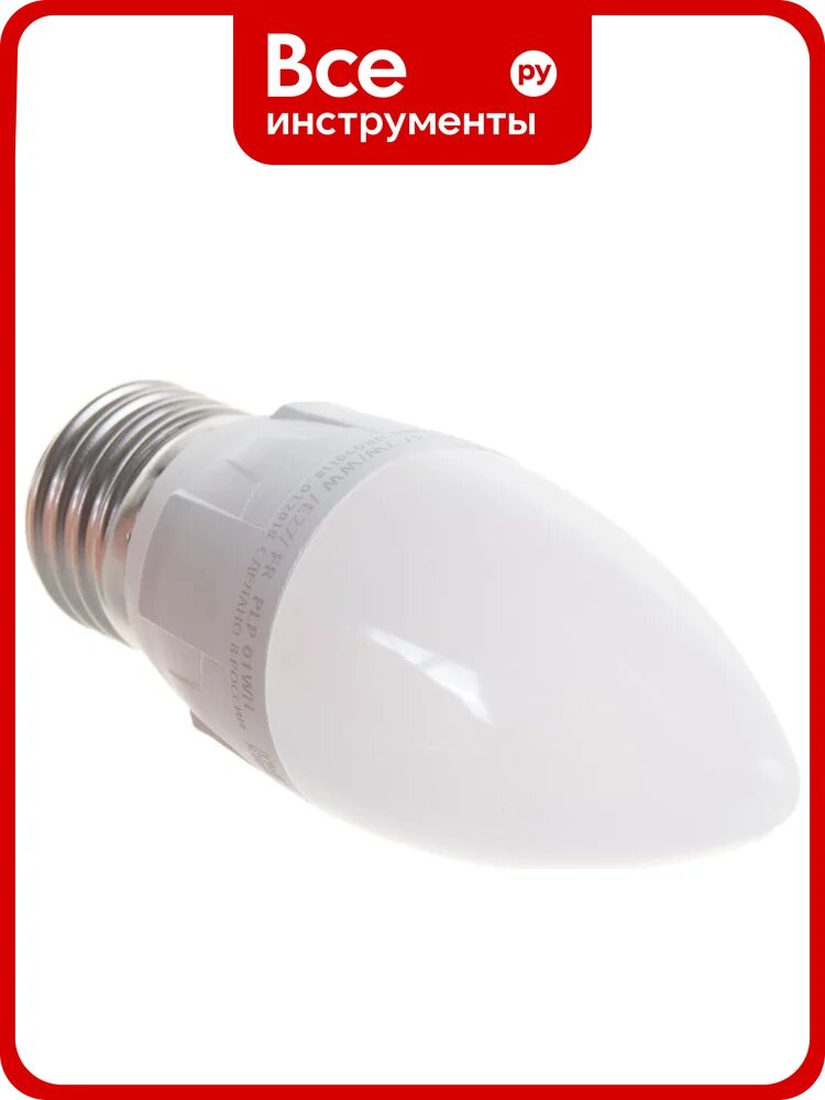 Светодиодная лампа Uniel Форма свеча, матовая. Серия яркая LED-C37 7W/WW/E27/FR PLP01WH UL-00002414