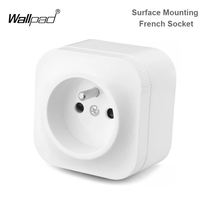 Wallpad Настенная розетка 1-2 модуля с подсветкой French Socket