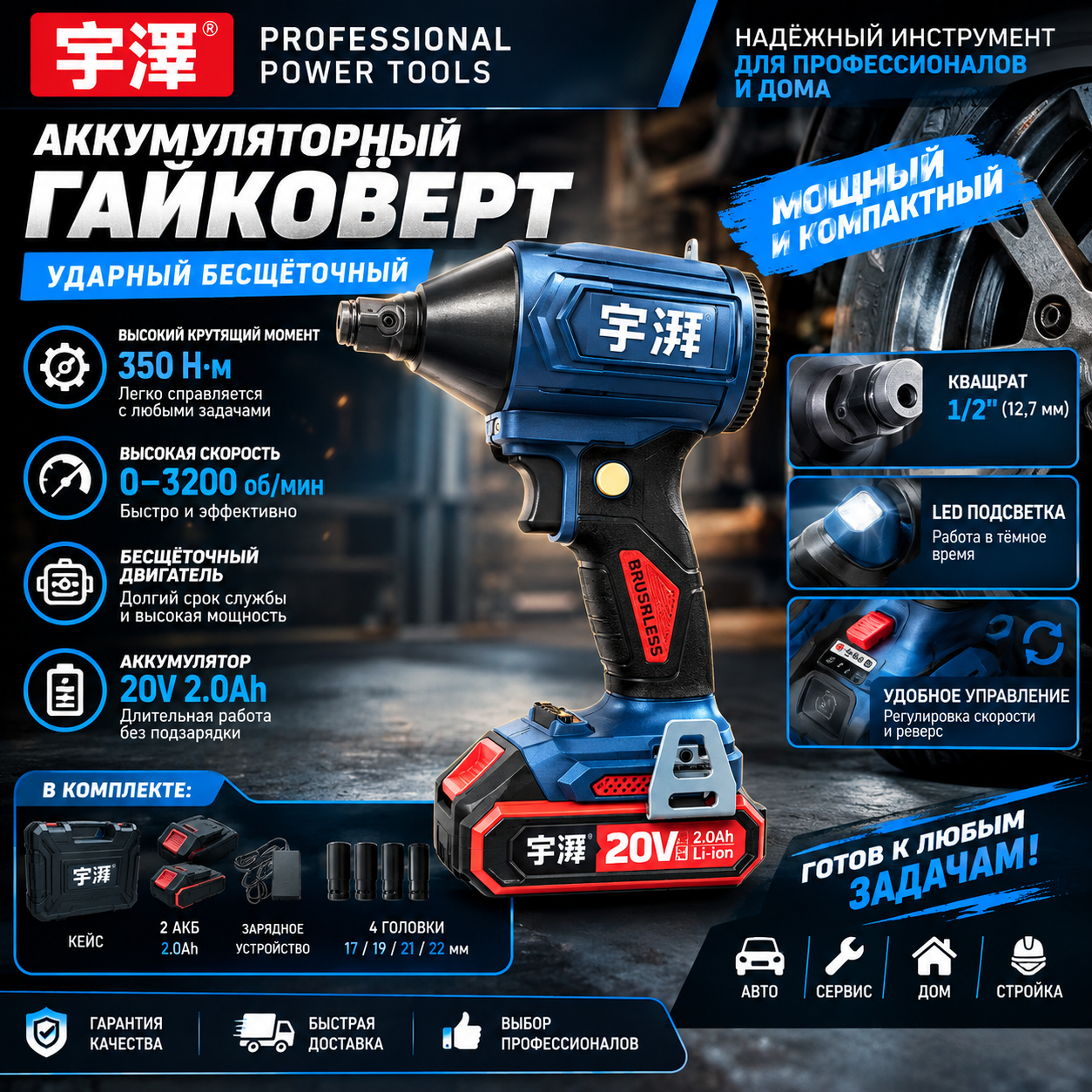 Аккумуляторная воздуходувка 20В, бесщеточный мотор, беспроводная пылесдувка для очистки пыли, Blow Gun
