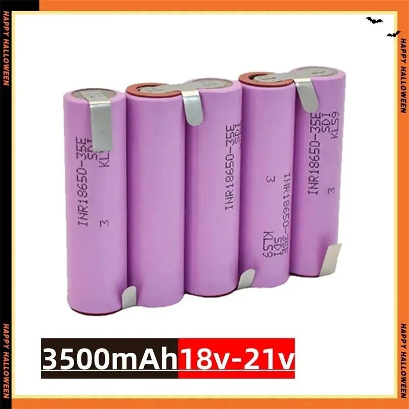 2S1P-6S2P 18650 35E 3500mAh 7000mAh 7.4V 12.6V 14.8V 18V 25.2V 29.6V для аккумуляторов отверта Сварка 18650 аккумулятор