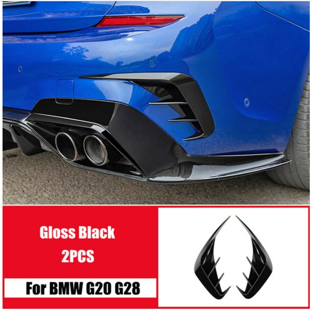 Задний спойлер-диффузор для BMW G20 G28 M Sport 318i 320i 330i 2019-2021, боковые крышки диффузора, спойлер, накладка, а