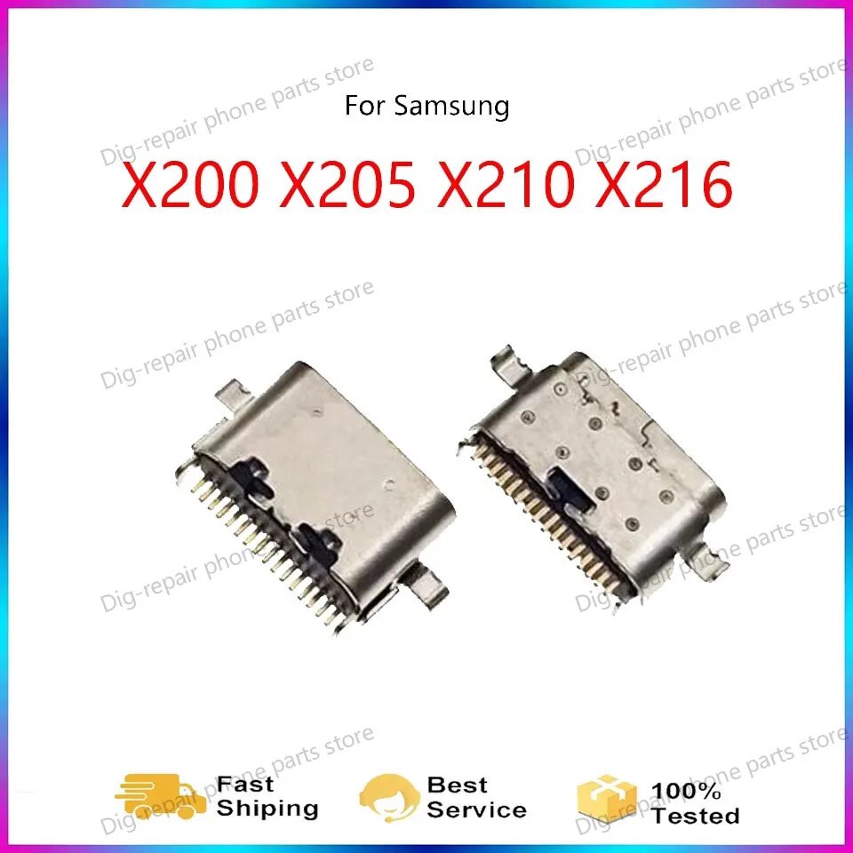 Для Samsung Galaxy Tab A8 10.5 2022 X200 X205 A9 Plus A9+ X210 X216: разъем Type-C USB для 10PCS