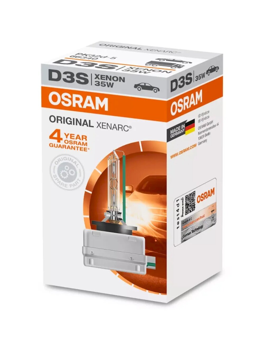 Лампа автомобильная D3S (35W PK32D-5) XENON (XENARC) CLASSIC 4300K 42V OSRAM