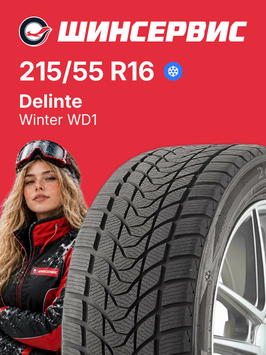 Зимняя нешипованная шина Delinte Winter WD1 215/55 R16 97 T, зимняя автомобильная резина