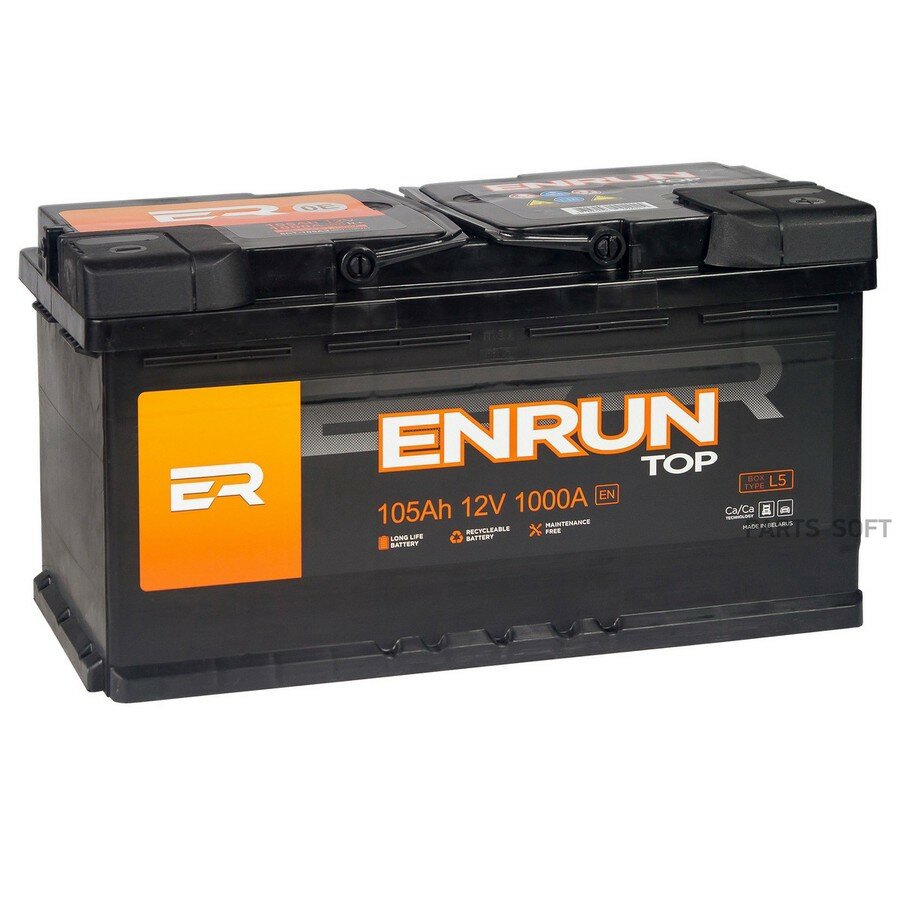 Батарея аккумуляторная TOP 105 AH 12V R ENRUN ET1 от официального дистрибьютора, ENRUN, артикул ET1050