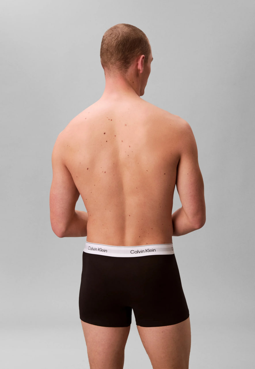 Трусы CALVIN KLEIN TRUNK 3 PACK ICON, комплект из 3 шт., размер L, черный, белый — фото 1