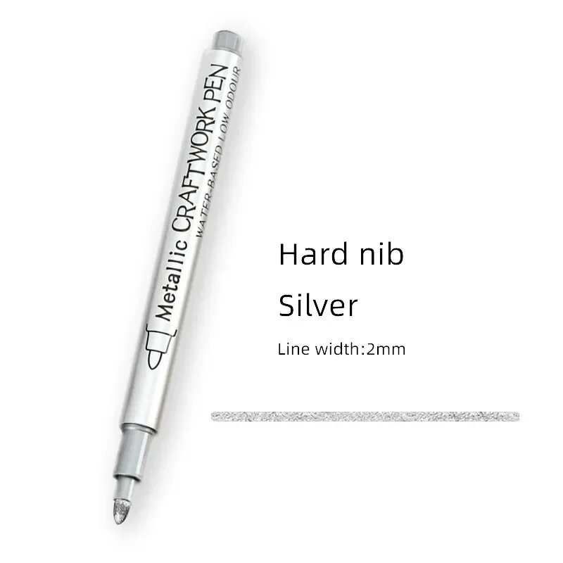 Маркеры для эпоксидной смолы Hard nib Silver 1Pcs