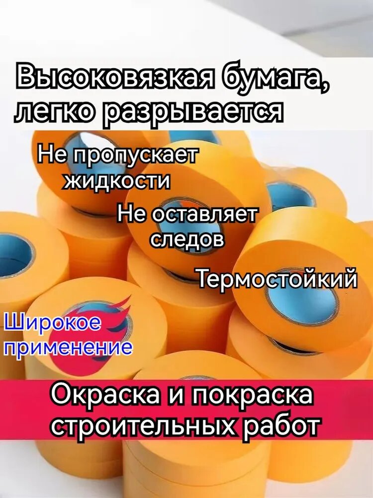 Малярная лента 40 мм 50 м, 2 шт