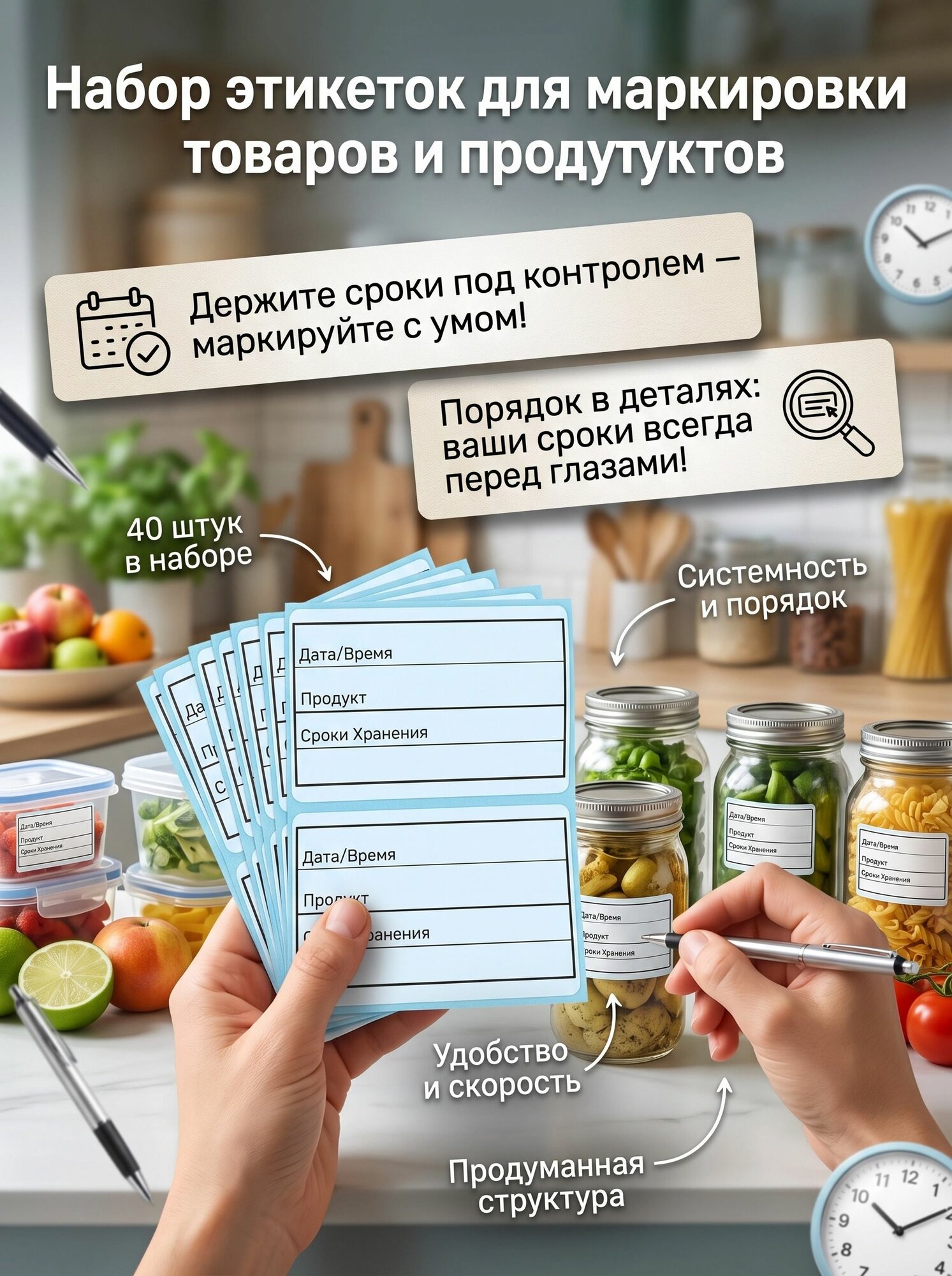 Набор этикеток для маркировки товаров и продуктов