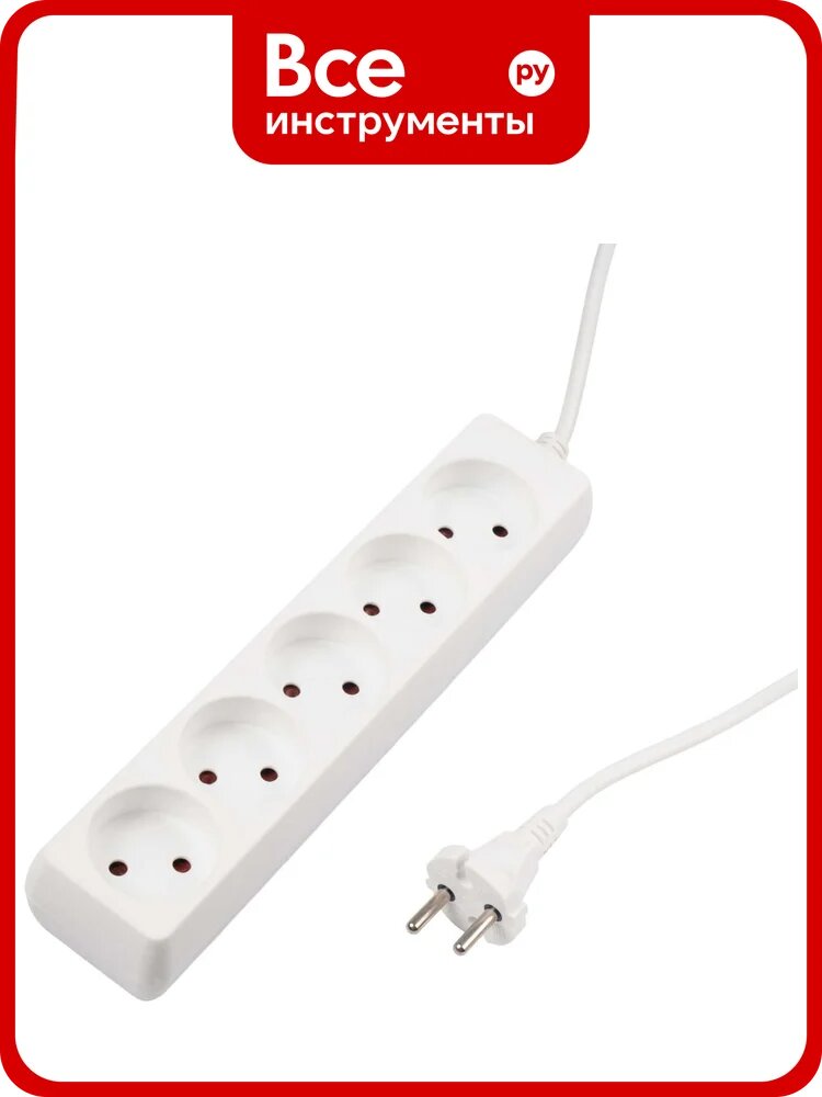 Удлинитель ФАZА 5х5м 10А IP20 FE075-05-500 2.2кВт ПВС 2х0.75 5000230