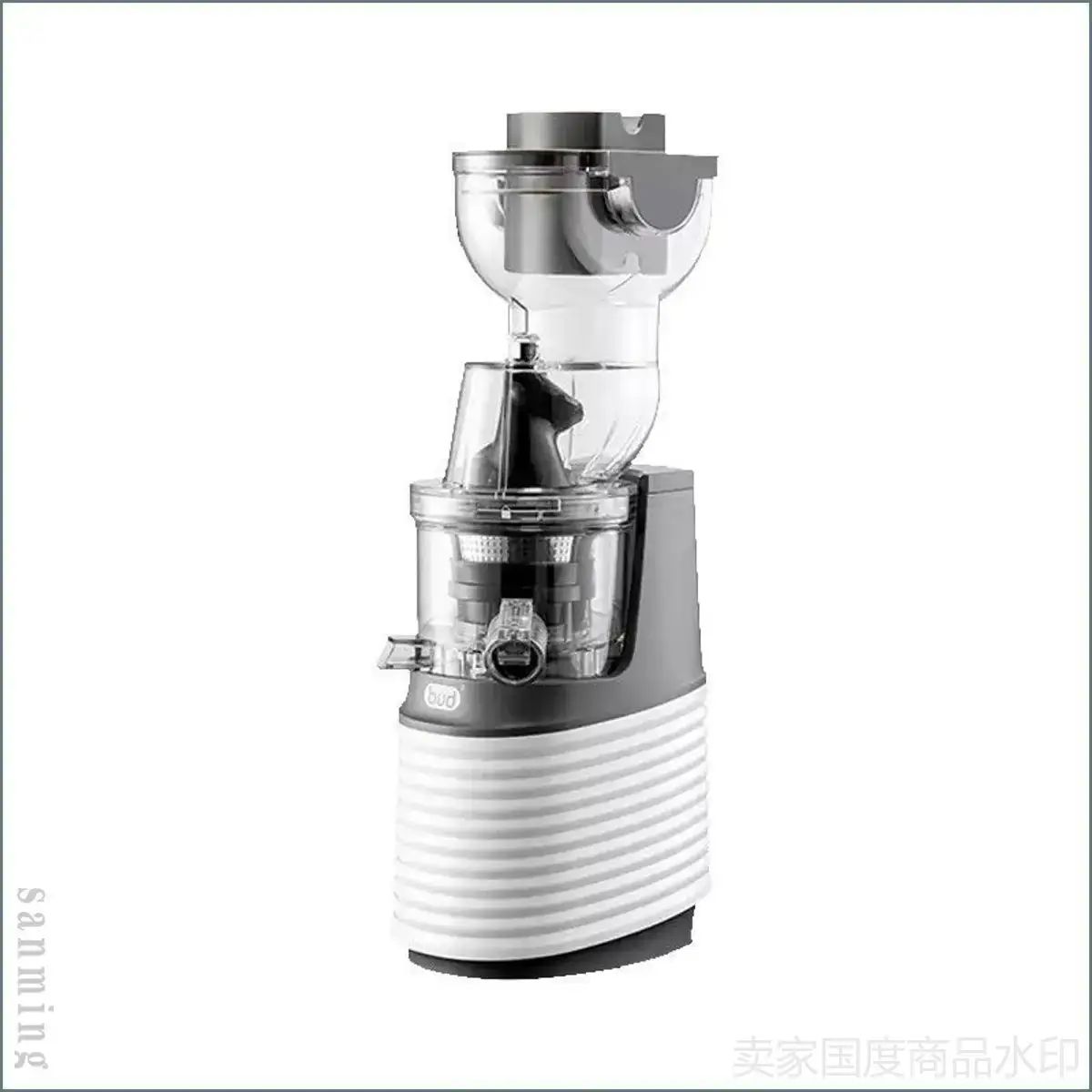 Соковыжималка электрическая шнековая BUD BJ-32 Large caliber juicer(с фильтром тонкой очистки + всасывающий насос), белый