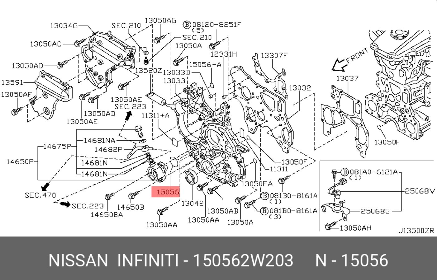 Сальник org (NISSAN 150562W203)