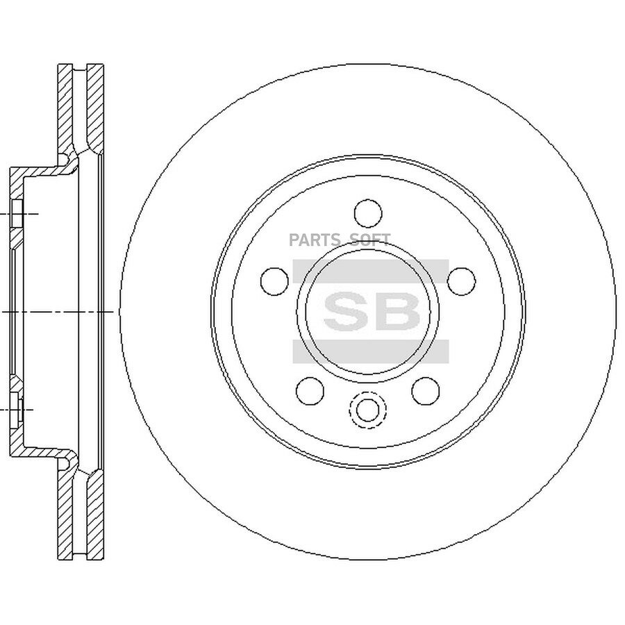 SANGSIN BRAKE SD7002 диск тормозной передний!\ VW Amarok 2.0BiTDI 10>
