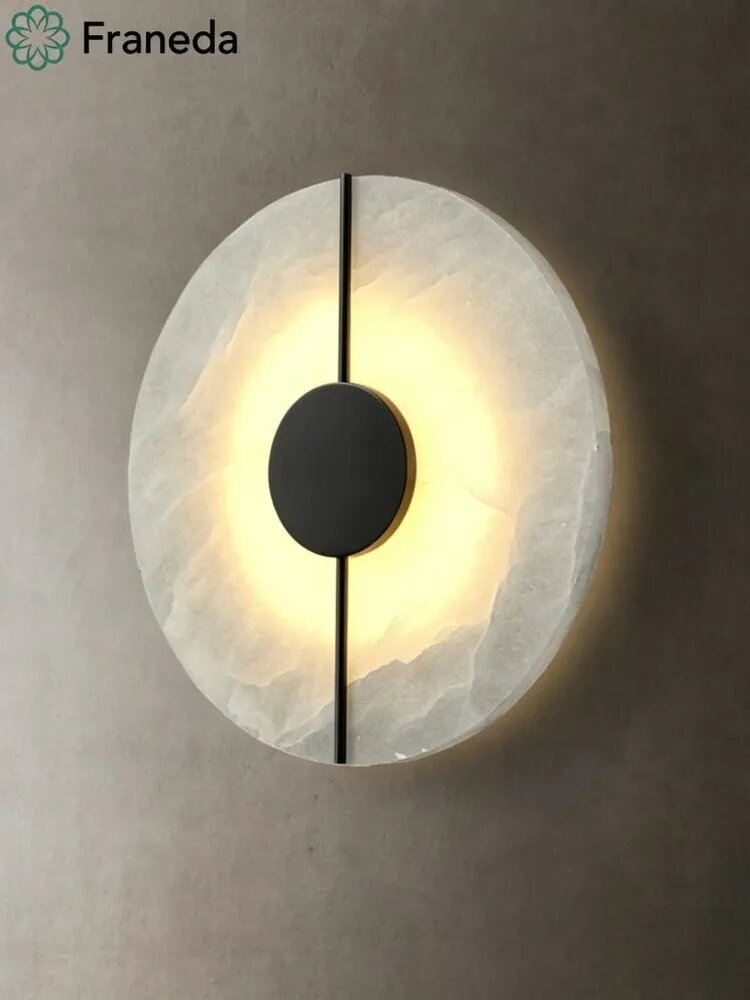 Franeda Настенный светильник, LED, мрамор, медь, черный, теплый свет