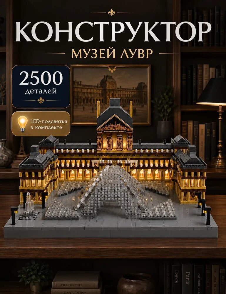 Конструктор с подсветкой Эйфелева Башня, конструктор для взрослых