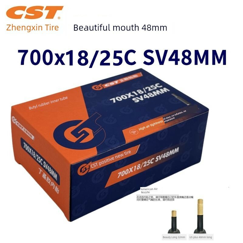 Chengxin 700x23c Высокопрочная внутренняя камера с 48 мм американским клапаном для велосипедов
