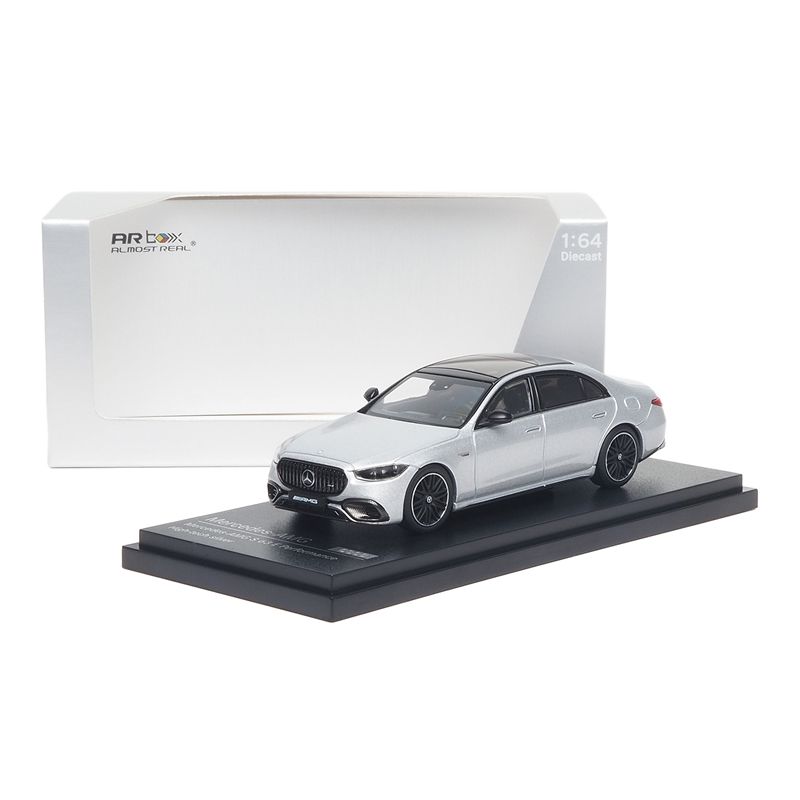 Модель автомобиля из металла Almost Real AR Box S63 S 63 E Performance 2023 1:64 (Серебро)