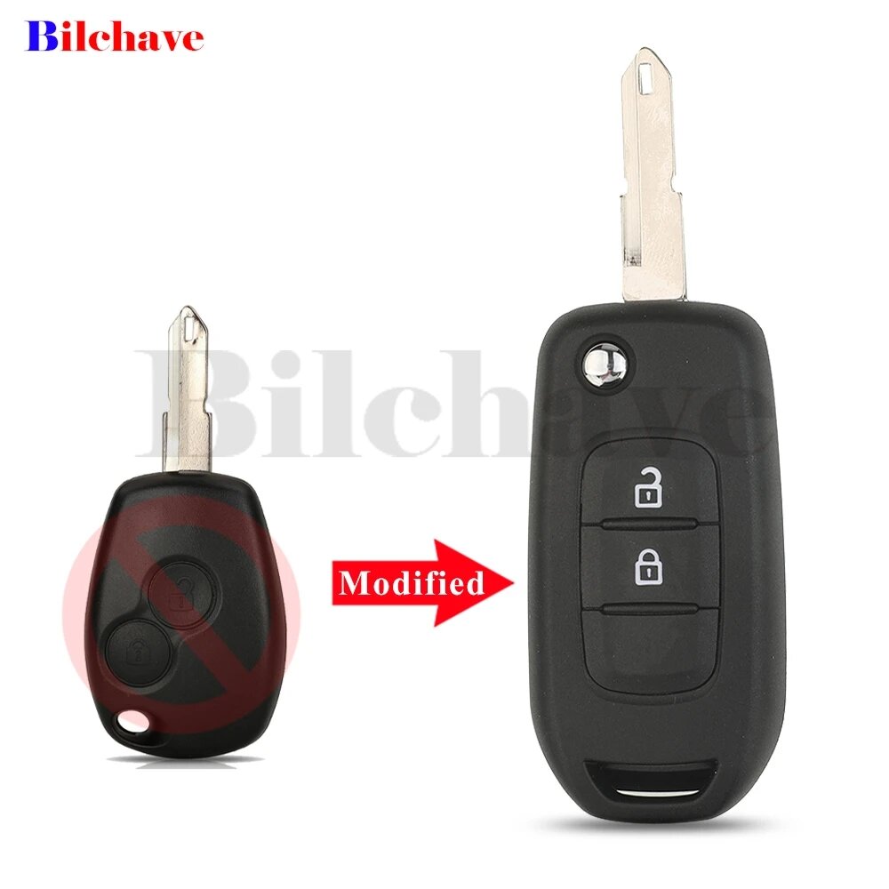 Модифицированный Корпус Выкидного Ключа Для Renault Megan Modus Clio Kangoo Logan Sandero 2BTN Ne72