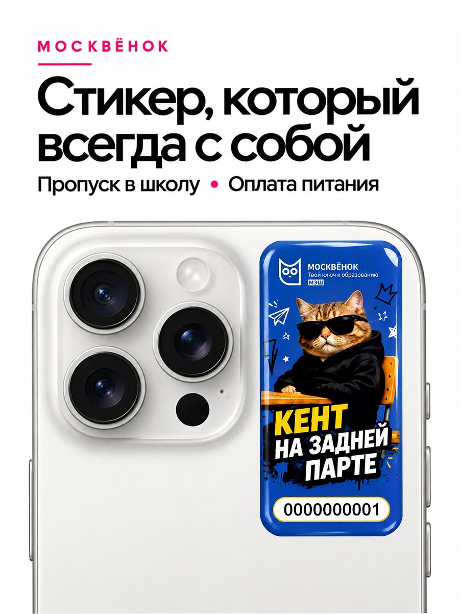 Стикер Москвёнок пропуск в школу