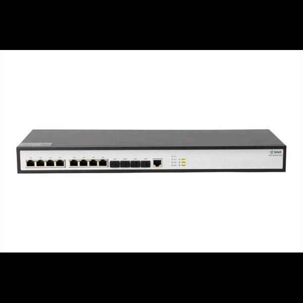 Коммутатор SNR Управляемый коммутатор уровня 2+, 8 портов 1/2.5/5/10GBASE-T, 4 порта 1/10G SFP+ встроенный БП ~220V AC