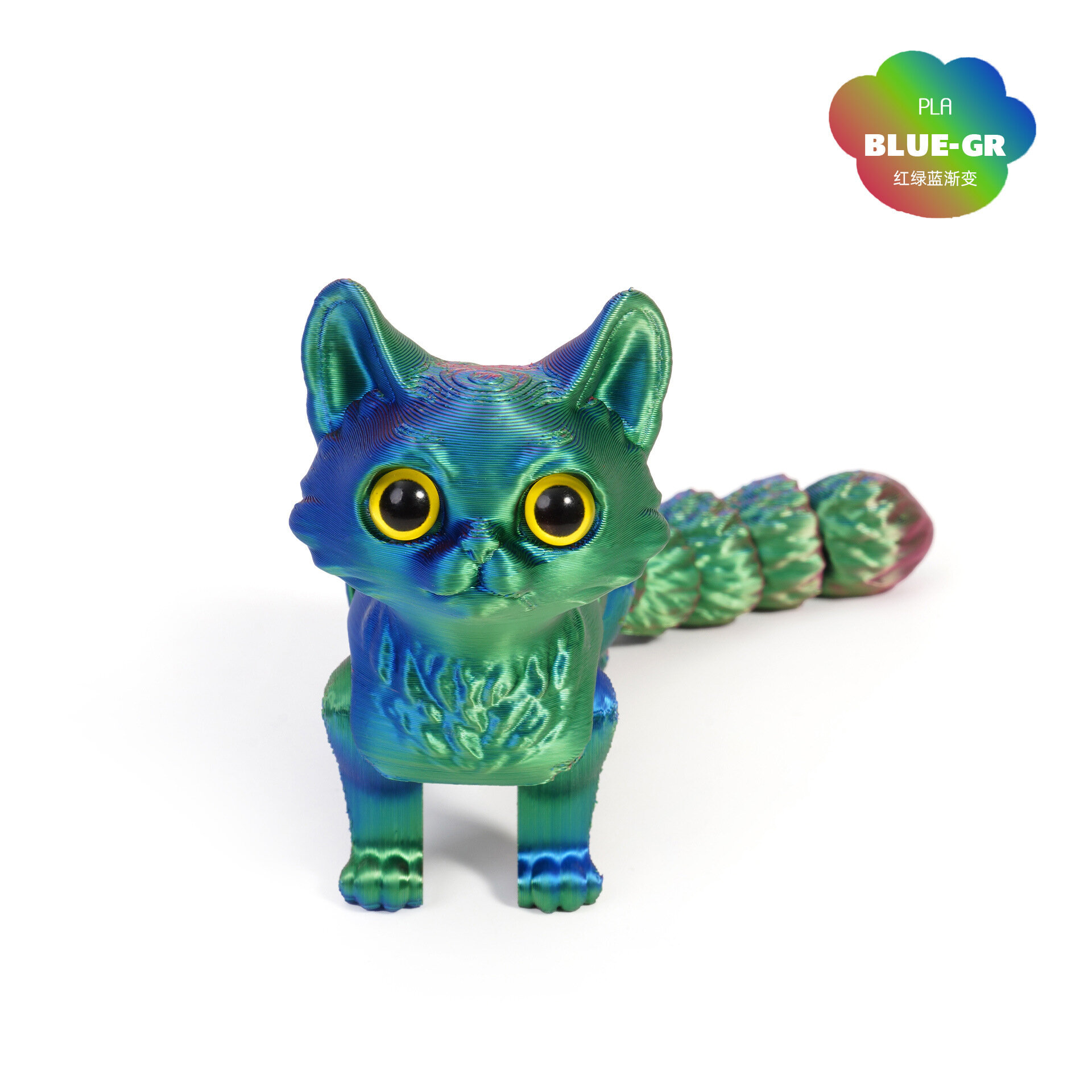 3D-печатная милая кукла-котенок с подвижными суставами хвоста, детская игрушка, подарок, украшение для автомобиля.