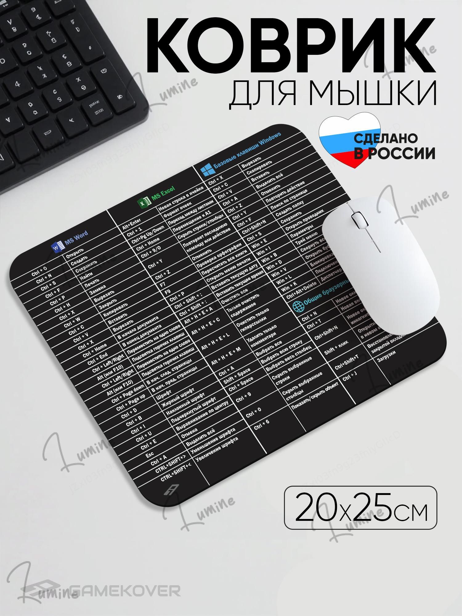 Generic Коврик для мышки, M, черный