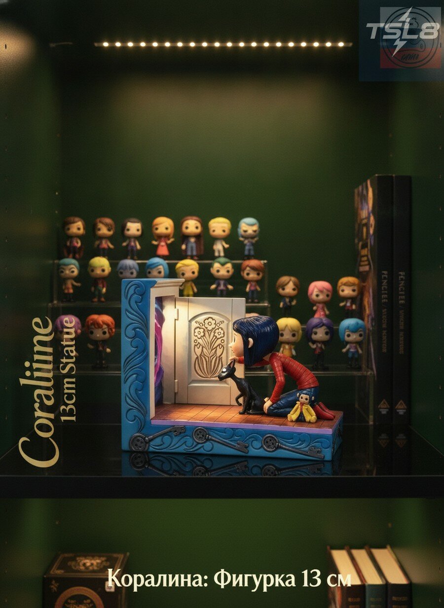 Аниме cветящаяся фигурка Коралин в Стране Кошмаров, Coraline/Коралина