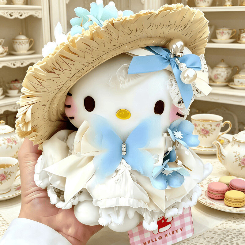 Подлинная плюшевая кукла Hello Kitty голубая невеста брелок для сумки 4 дюйма подарочный пакет с защитой
