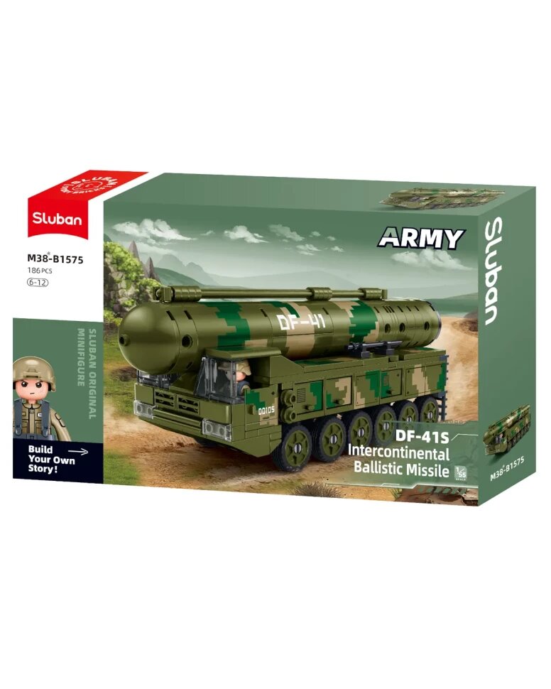 Конструктор SLUBAN M38-B1575 Ракетная Установка 186 дет.