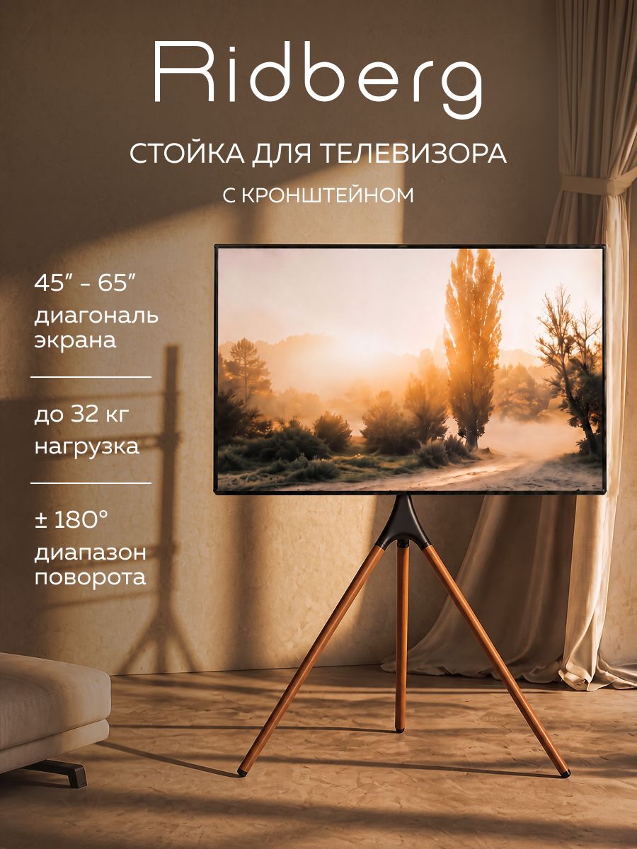 Стойка для телевизора с кронштейном Ridberg TV Stand