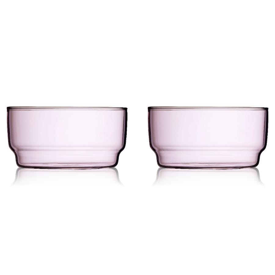 Миска Lyngby Glas Torino, розовый, 12 см, 2 шт