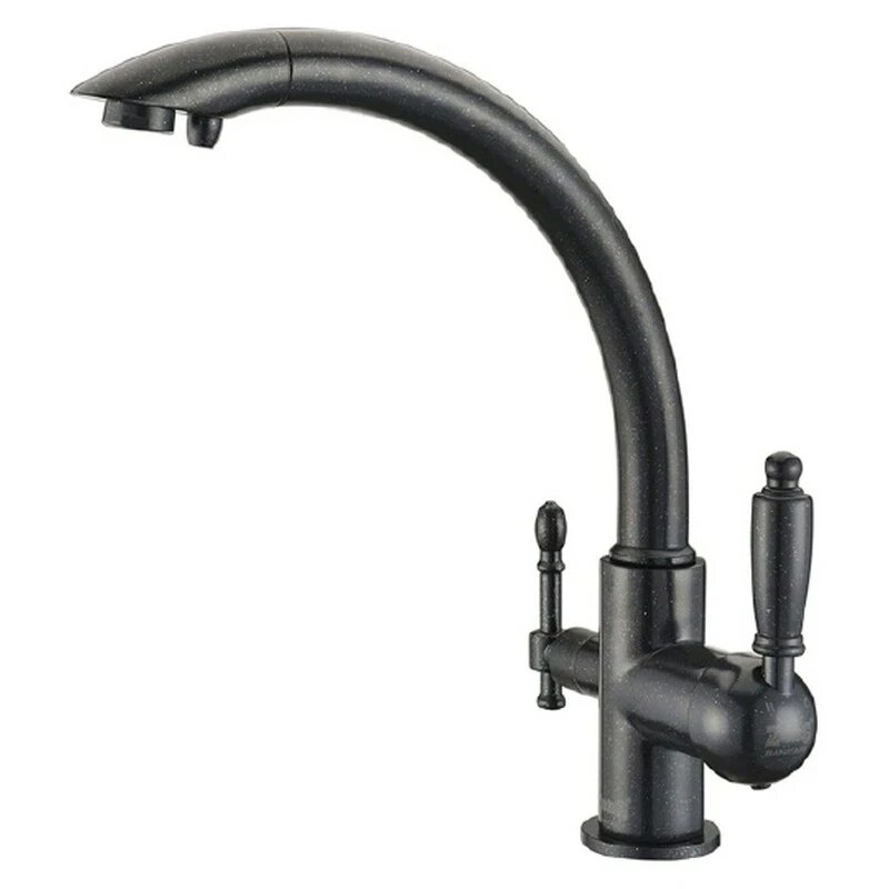 Смеситель для кухни ZorG Clean Water ZR 314 YF-33 черныйметалл Черный