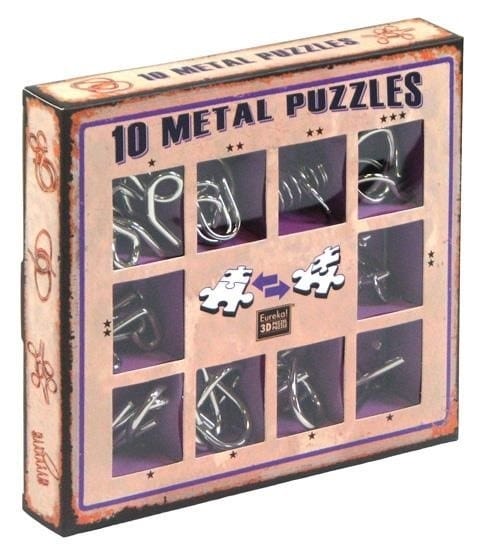 Головоломка Eureka Puzzle набор металлических головоломок, фиолетовый, 10 шт