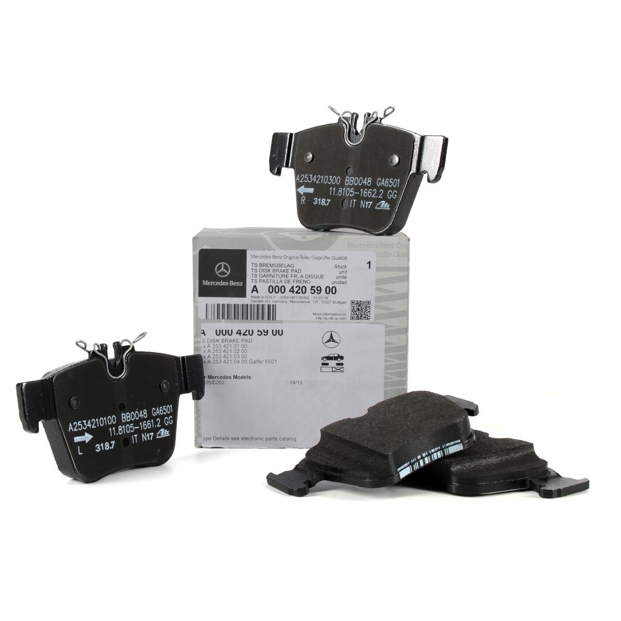 Mercedes-Benz Колодки тормозные, арт. A0004207803