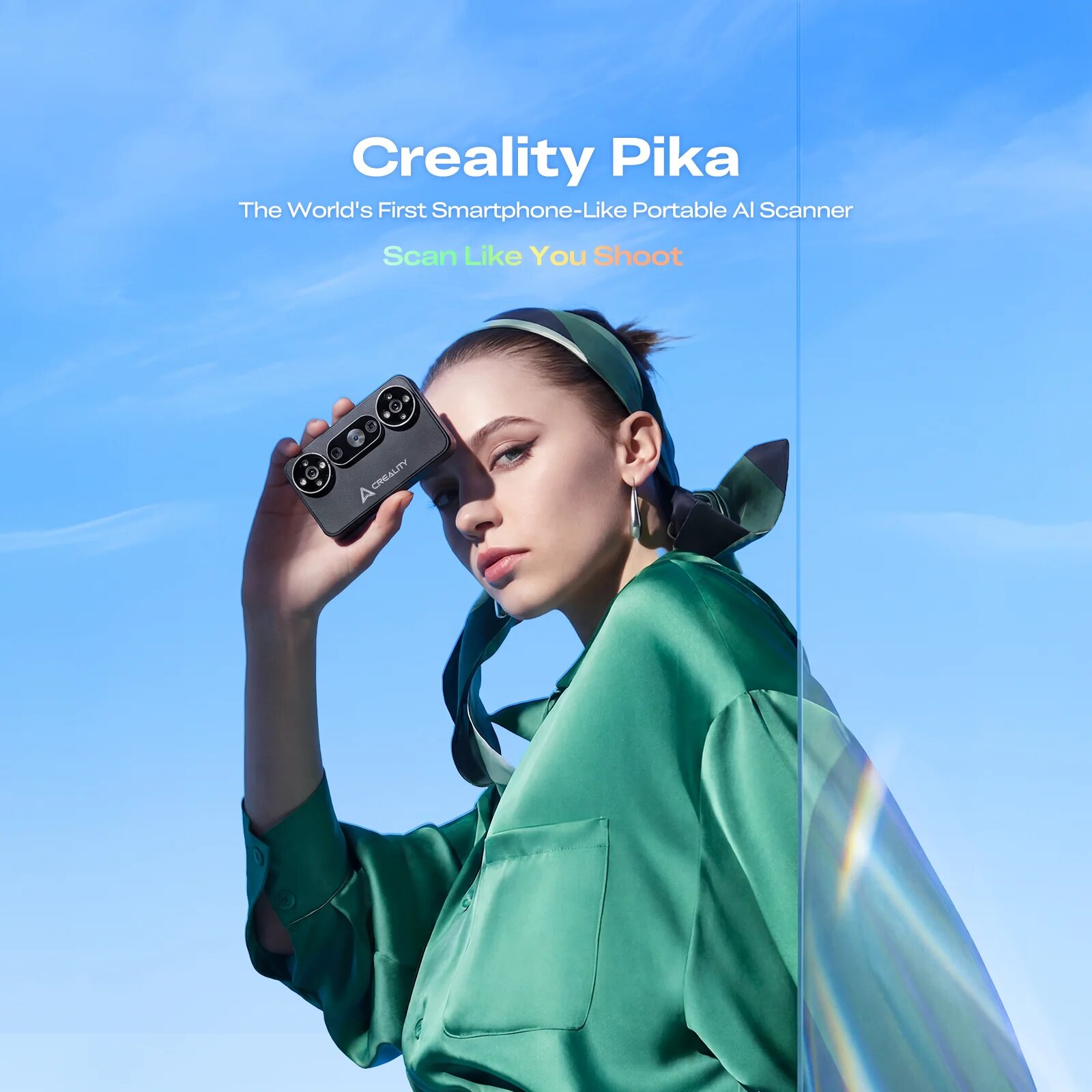 3D сканер Creality Pika, Сканирование без маркеров, для 3д принтера, портативный сканер, вес 260 г