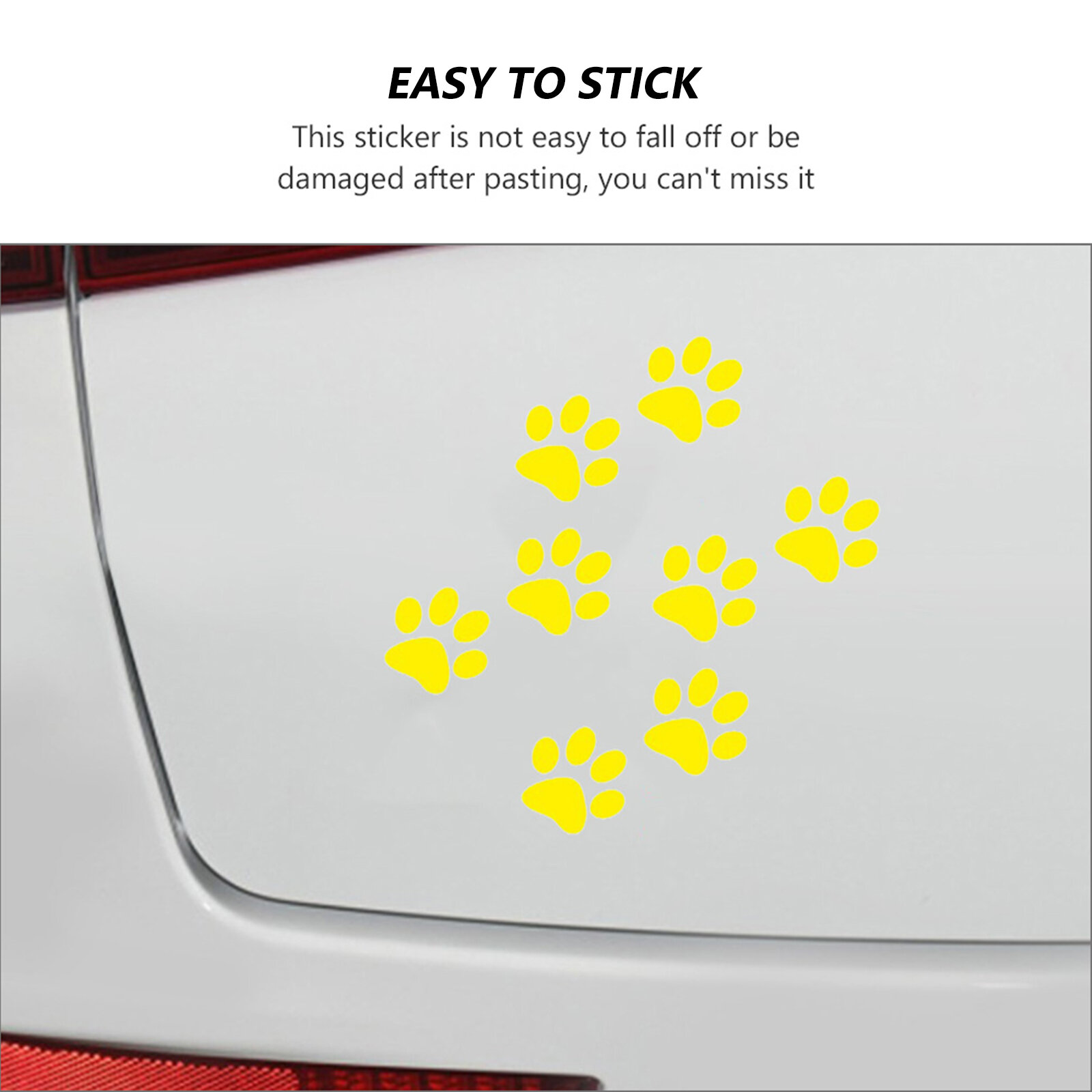 24 Штуки Симпатичные Кошачьи Лапки Наклейки На Окна Авто Декоративные Stickers Для Машины 11 00X11 00X0 10CM Желтый Цвет