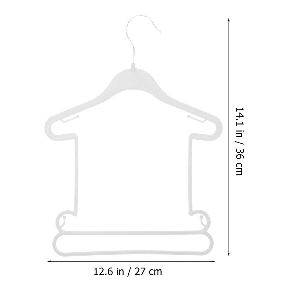 Детские Вешалки Для Одежды 12 Штук Белого Цвета Размер 36.00X27.00X0.30Cm