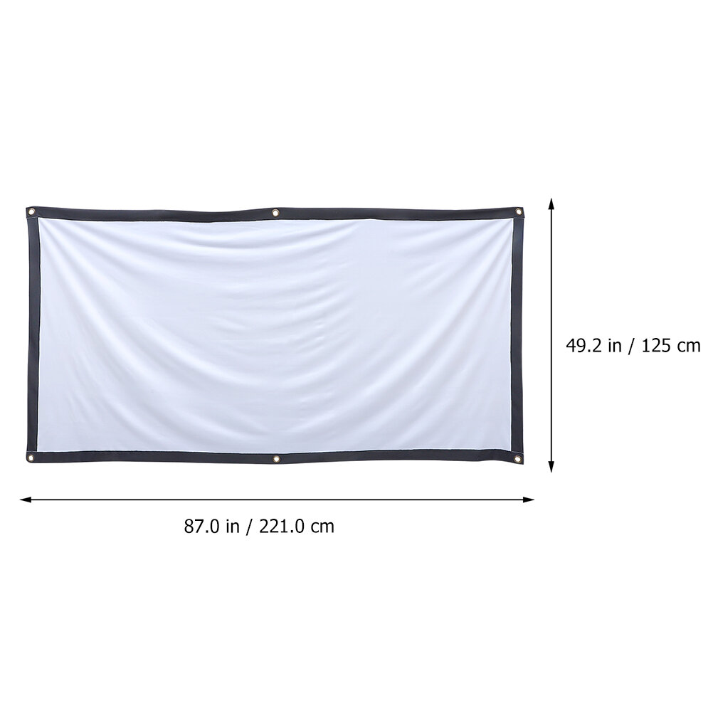 Экран Для Проектора АнтиСкрип 100 Дюймов Белый 221.00X125.00X0.30Cm