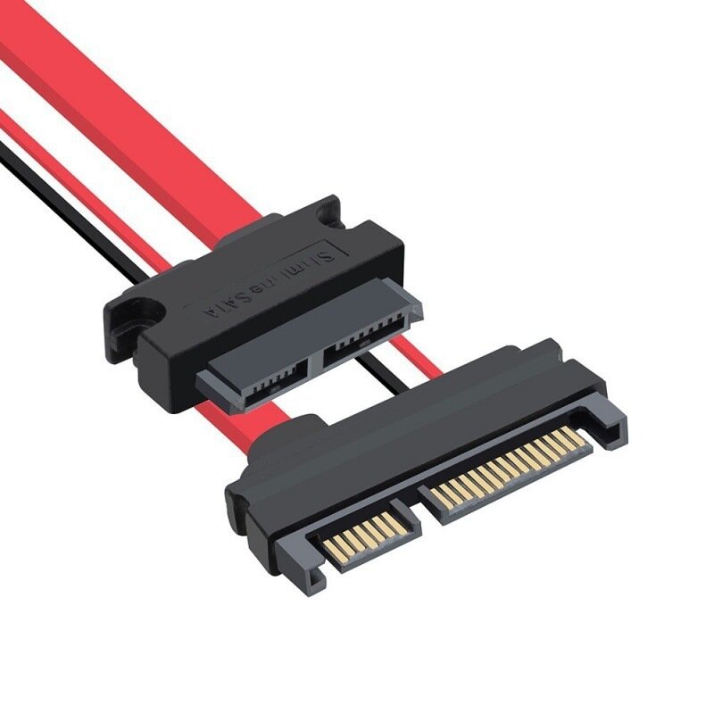 Переходник SATA 13P female на 22P male кабель 0.3м короткий для ноутбука HDD оптический привод