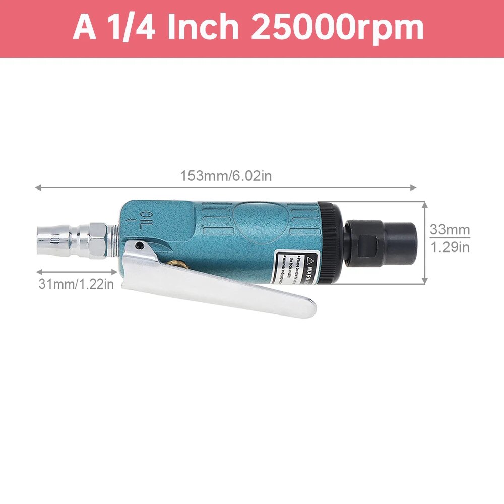 Пневмошлиф ChgImposs, 1/4 Inch, 25000rpm, Type-A