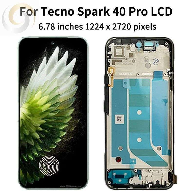 6,78-дюймовый AMOLED-дисплей для Tecno Spark 40 Pro, KM6, ЖК-дисплей с рамкой, сенсорная панель в сборе.