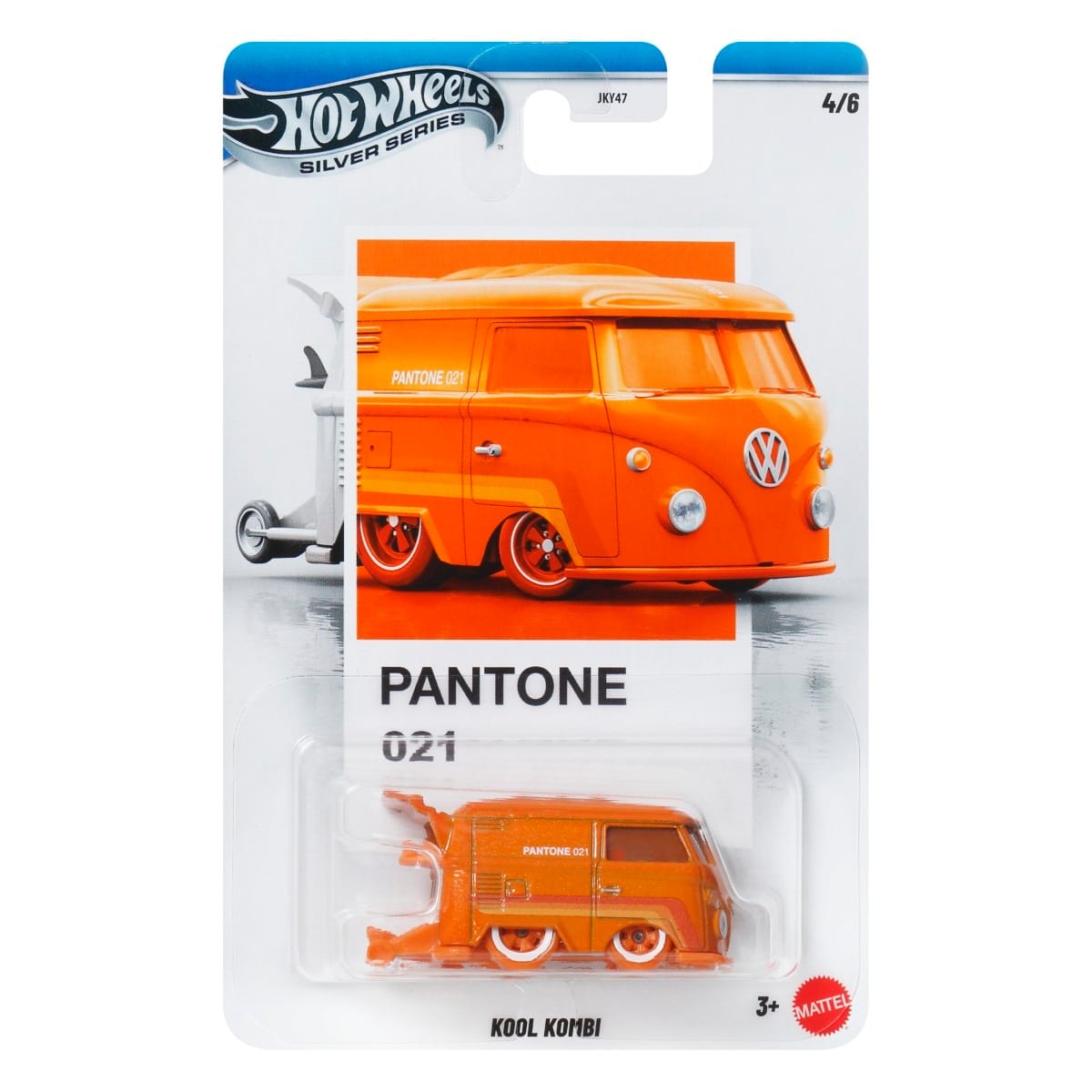 Игрушечная машинка Hot Wheels Silver Series Pantone Kool Kombi JKY49, viva magenta, масштаб 1:64
