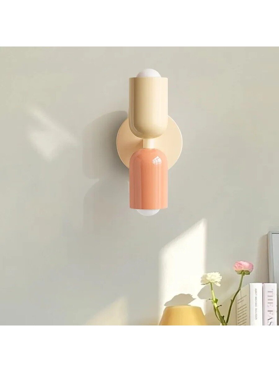 Настенный светильник, LED, 6 Вт, Цвет бежевый, розовый, светло-бежевый
