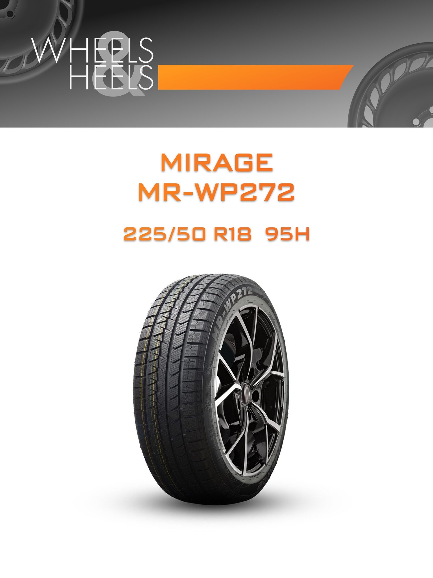 Шина автомобильная MIRAGE MR-WP272 225/50 R18 95H WINTER, зимняя, универсальная