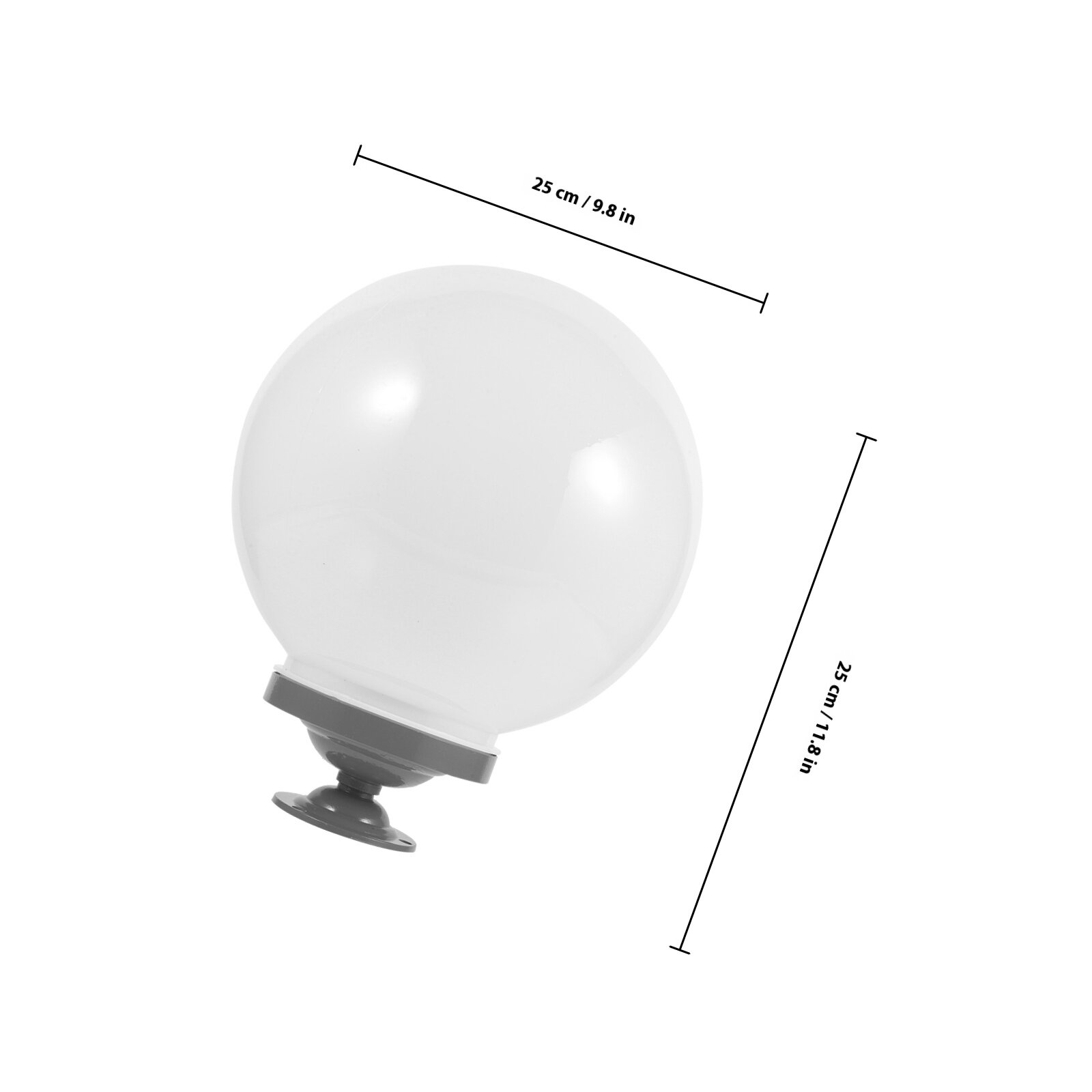 Набор Из 1 Штуки Шарообразный Плафон Для Уличного Освещения С Базой Размер 30.00X25.00X25.00Cm