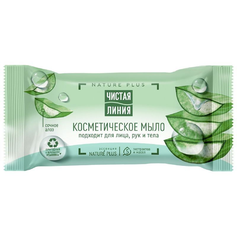 Чистая линия Мыло косметическое Сочное алоэ 75г