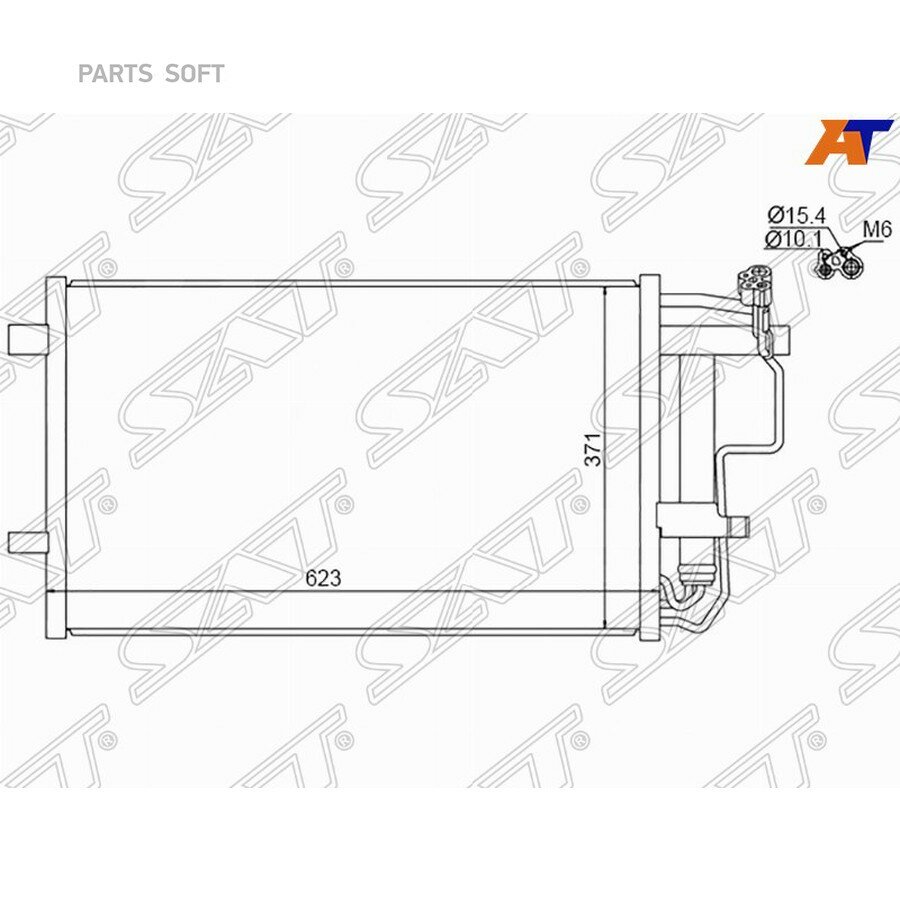 Радиатор кондиционера Mazda 3 08-13 / Axela 09-13 от официального дистрибьютора, SAT, артикул STMZV83940
