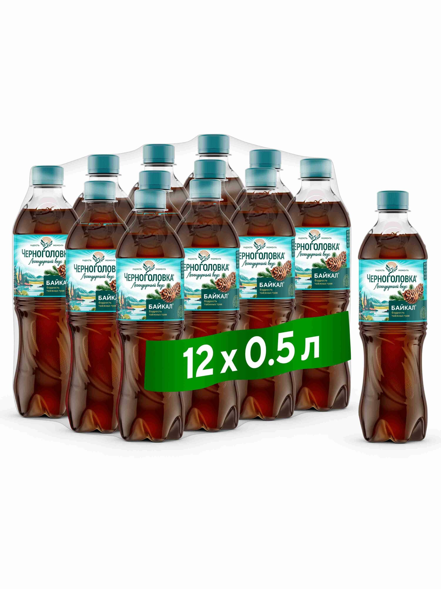 Лимонад Черноголовка Байкал, 12 шт х 0,5 л