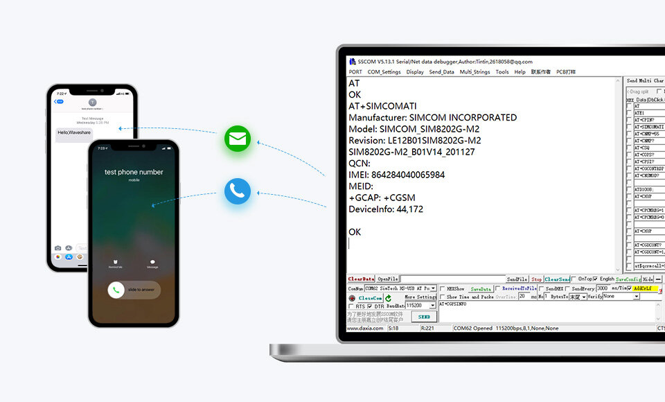 Waveshare SIM8262E-M2 5G HAT для Raspberry Pi, 8262E-M2 With Case — фото 1